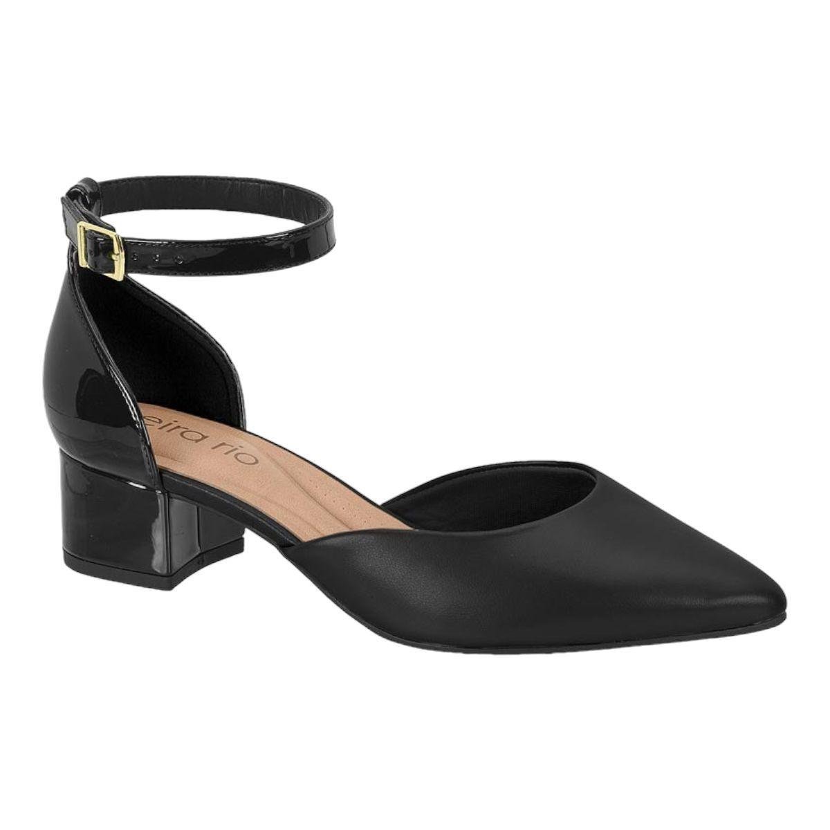Sapato Feminino Beira Rio Mule Bico Fino Preto