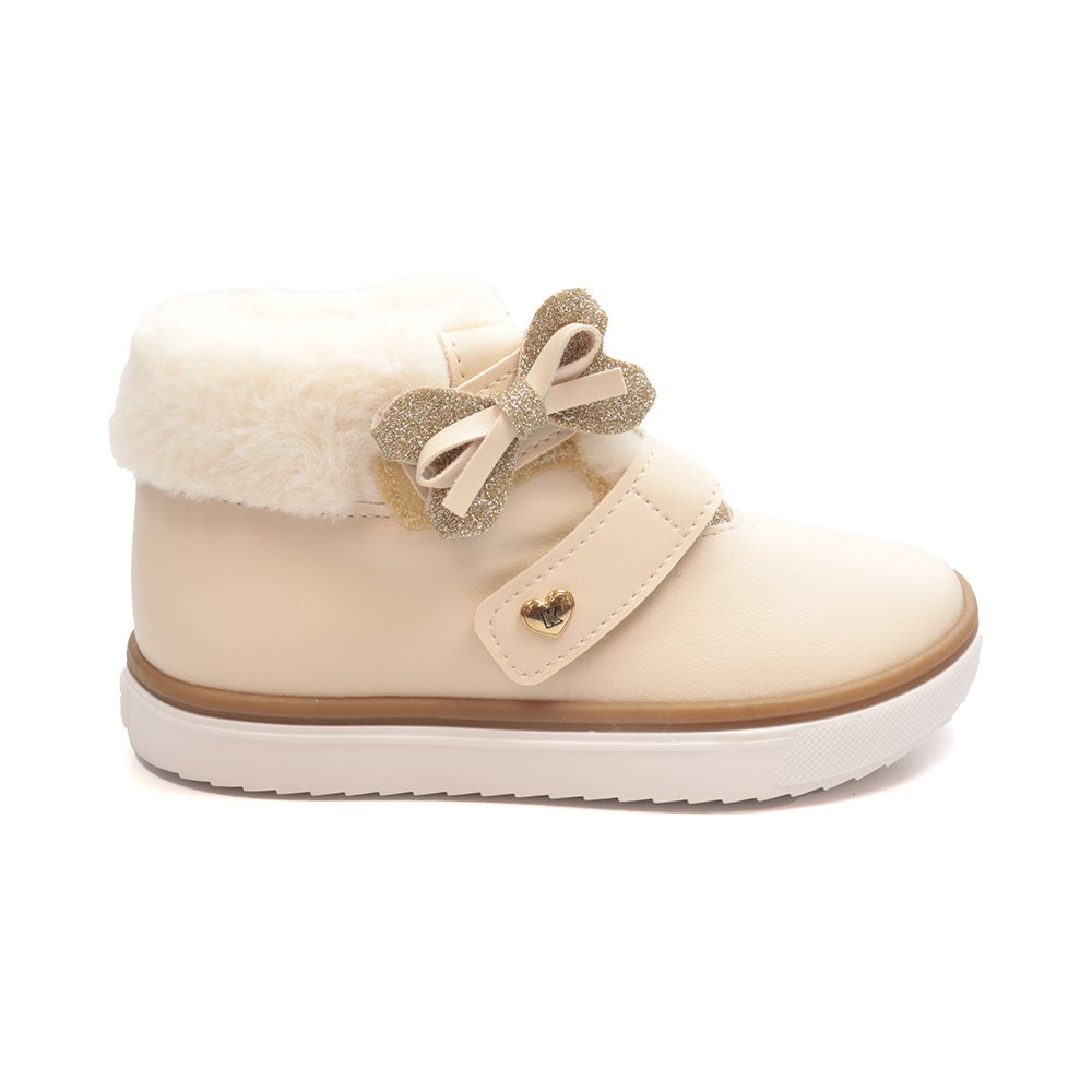 Bota Infantil Menina Kidy Happy Bege