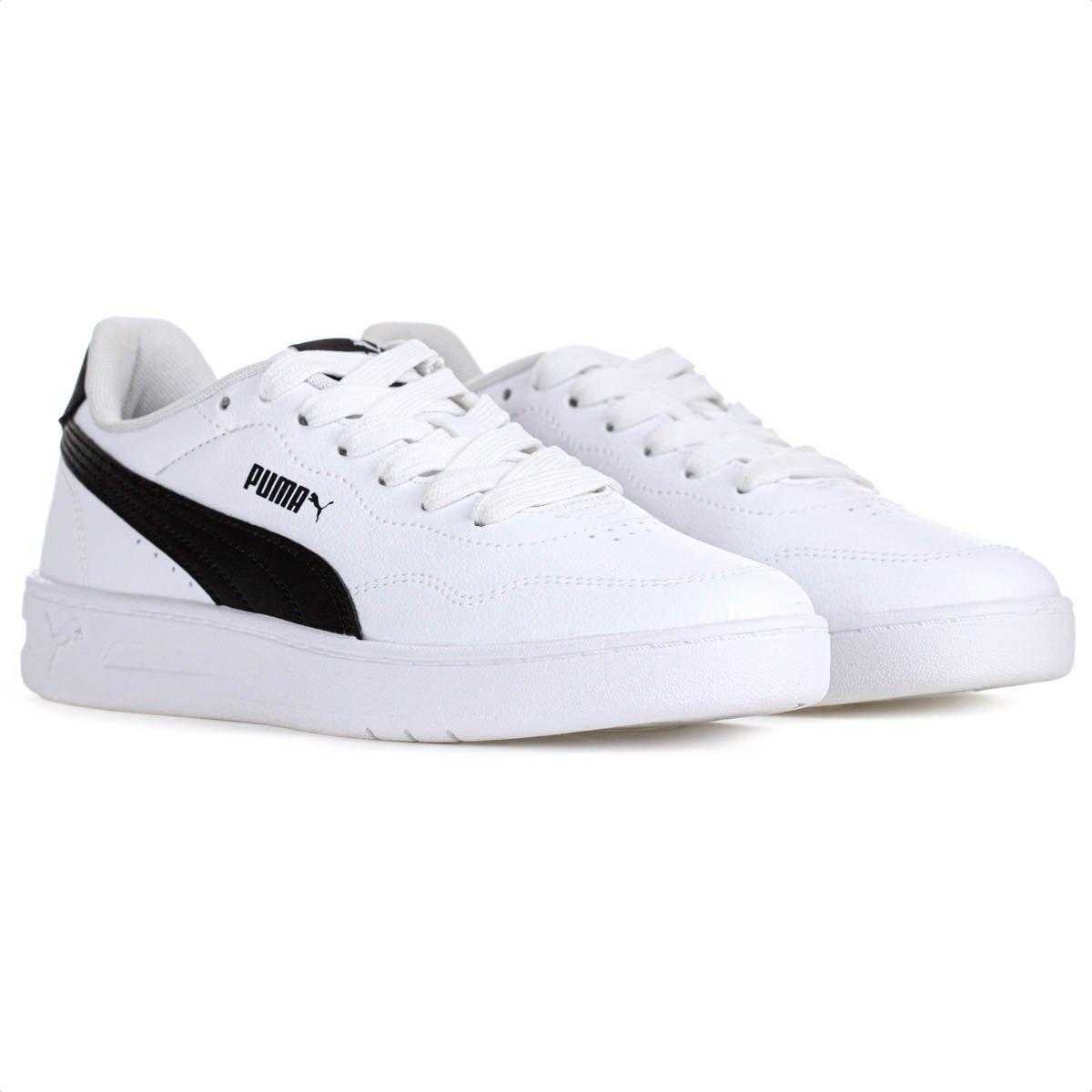 Tênis Feminino Puma Court Lally Branco/Preto