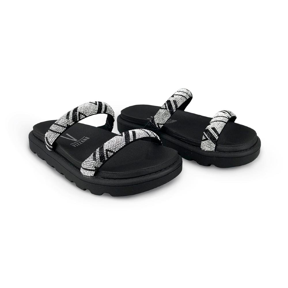 Papete Feminina Duas Tiras Vizzano Multicores