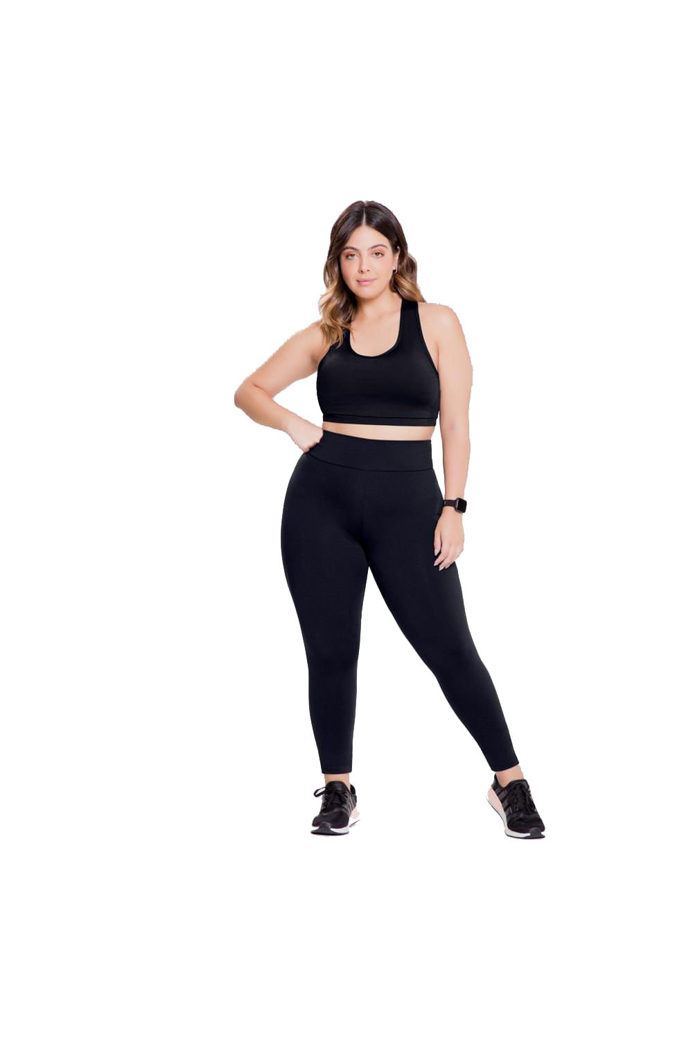 Calça Legging Graphene Basica Cintura Alta Preto Preto
