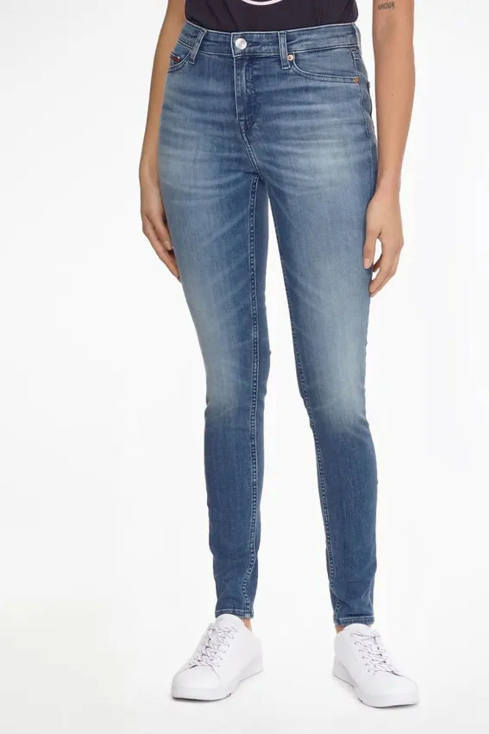 Calça Jeans Tommy Jeans Nora Skinny Bf1252 Azul Azul