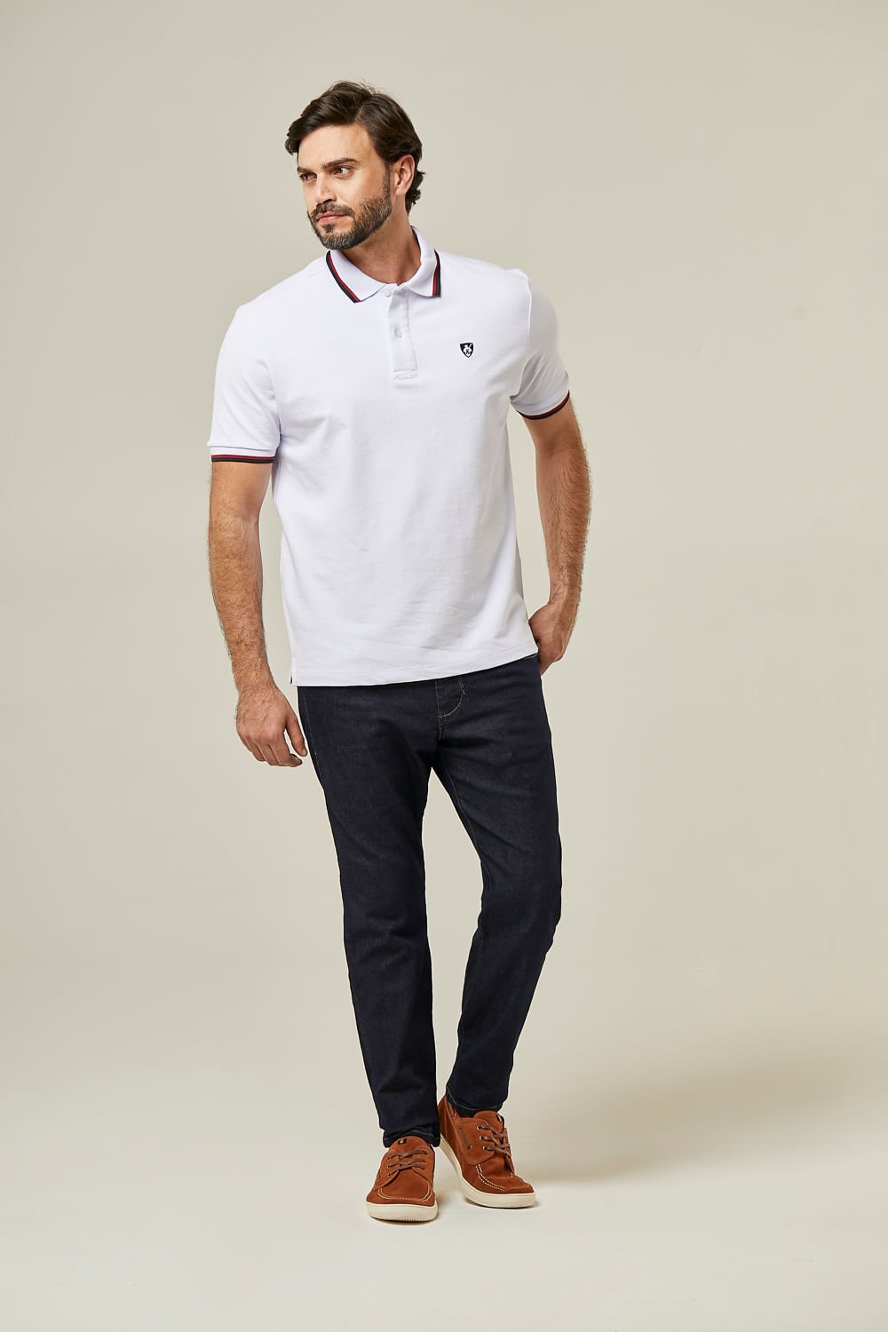 Polo Kevin-Branco Branco