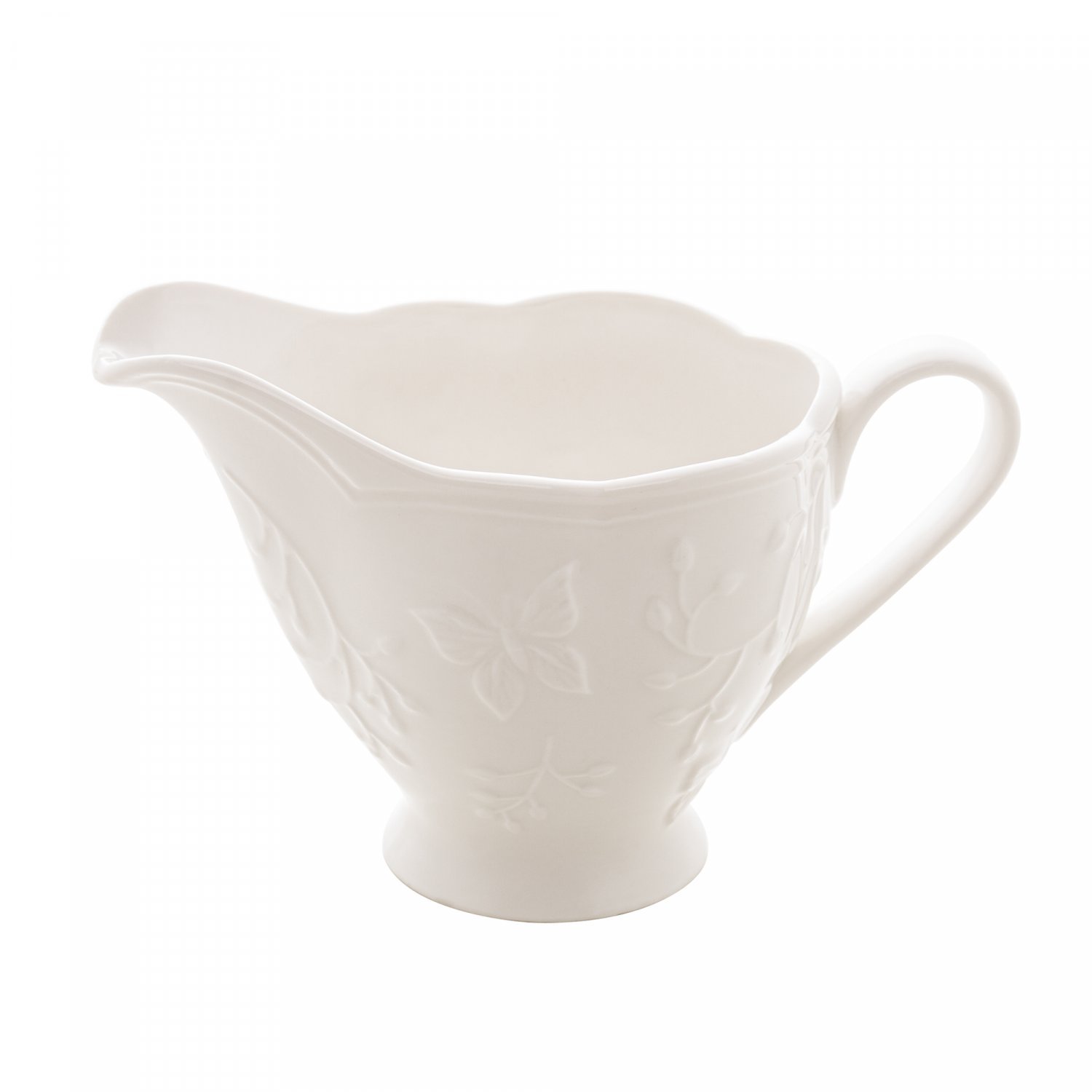Molheira de Porcelana New Bone Butterfly Flower 200ml - Lyor Bege