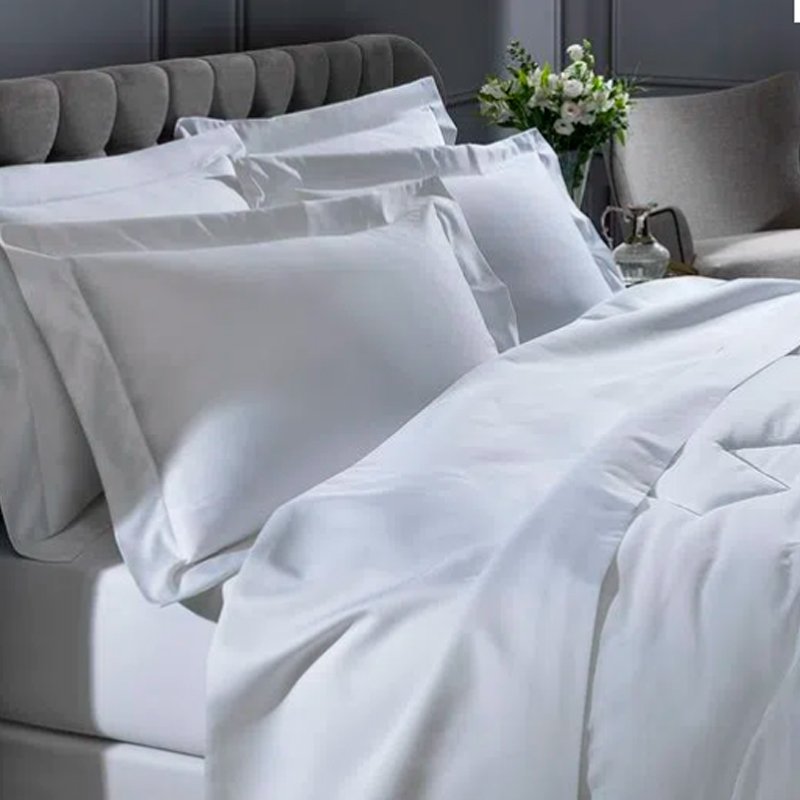 Fronha Buettner Lisa Percal 1000 Fios Pespontada Branca Branco