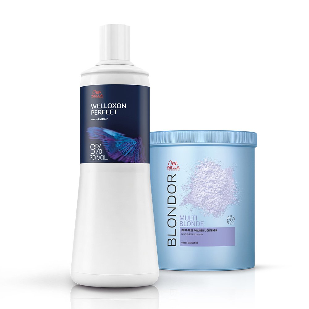 Kit Wella Blondor Po Descolorante 800g+Oxigenada 30v 1L ÚNICO
