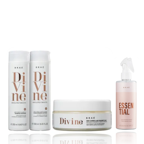 Brae Divine Shampoo e Condicionador 250ml + Mascara 200ml+Essential ...