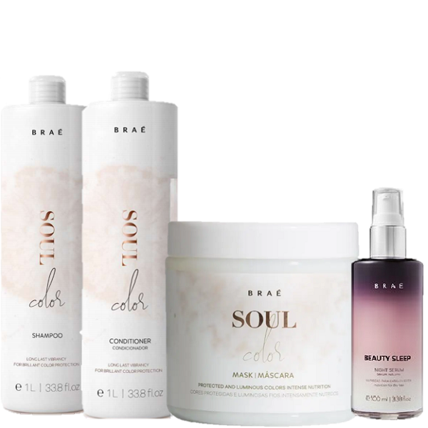 BRAE Soul Color Duo 1L Mascara 500g e Beauty Sleep 100ml ÚNICO