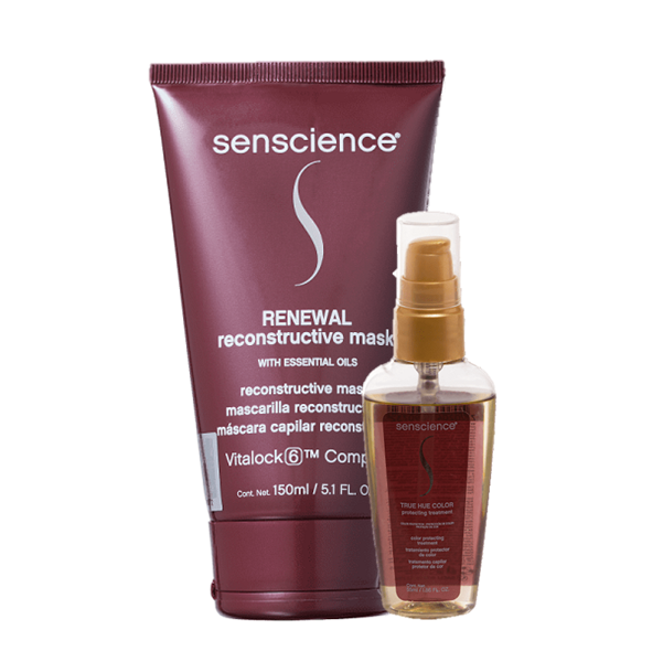 Senscience True Hue Color Protecting 55ml e Renewal Mask 150ml ÚNICO