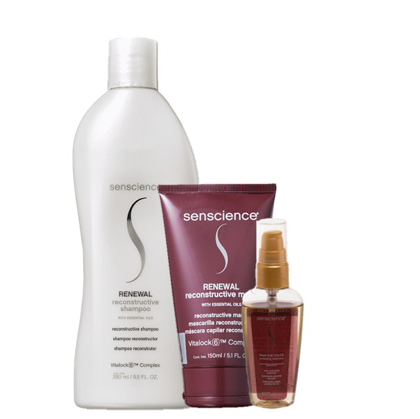 Senscience Renewal Shampoo 280ml Renewal Mask 150ml e True Hue Color ...