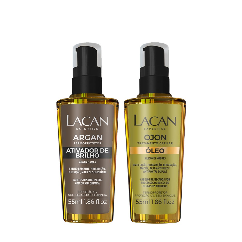 Kit Lacan Argan Ativador de Brilho e Ojon (2 produtos) ÚNICO