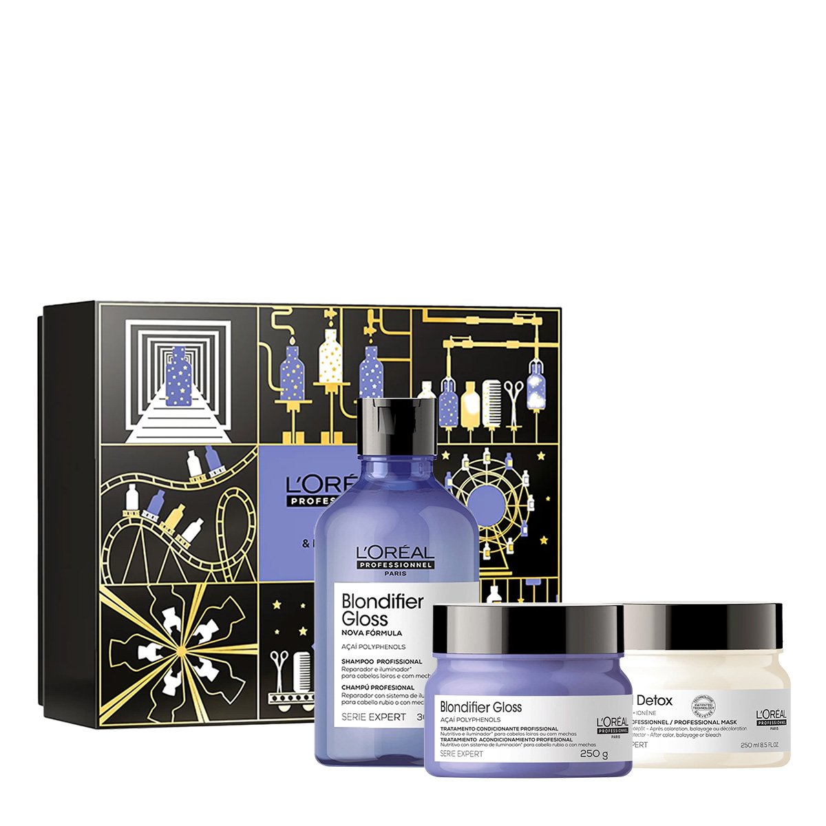 LOreal Professionnel Kit Blondifier Gloss & Metal Detox (3 Produtos) ÚNICO