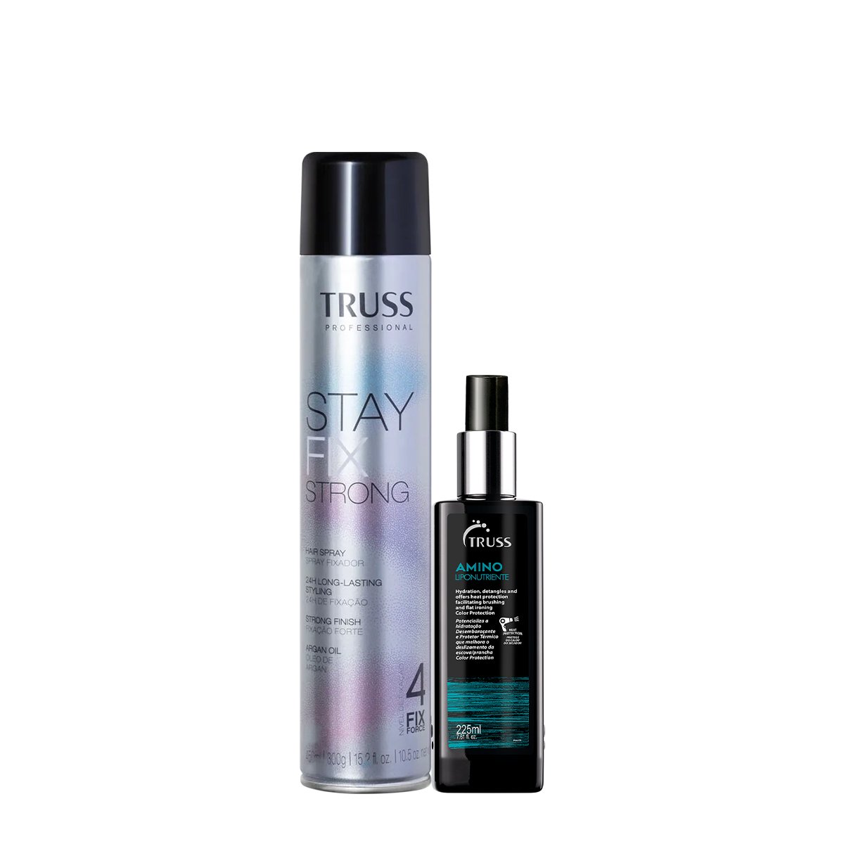 Kit Truss Stay Fix Strong Spray Fixador Forte e Amino Lipotropic ...