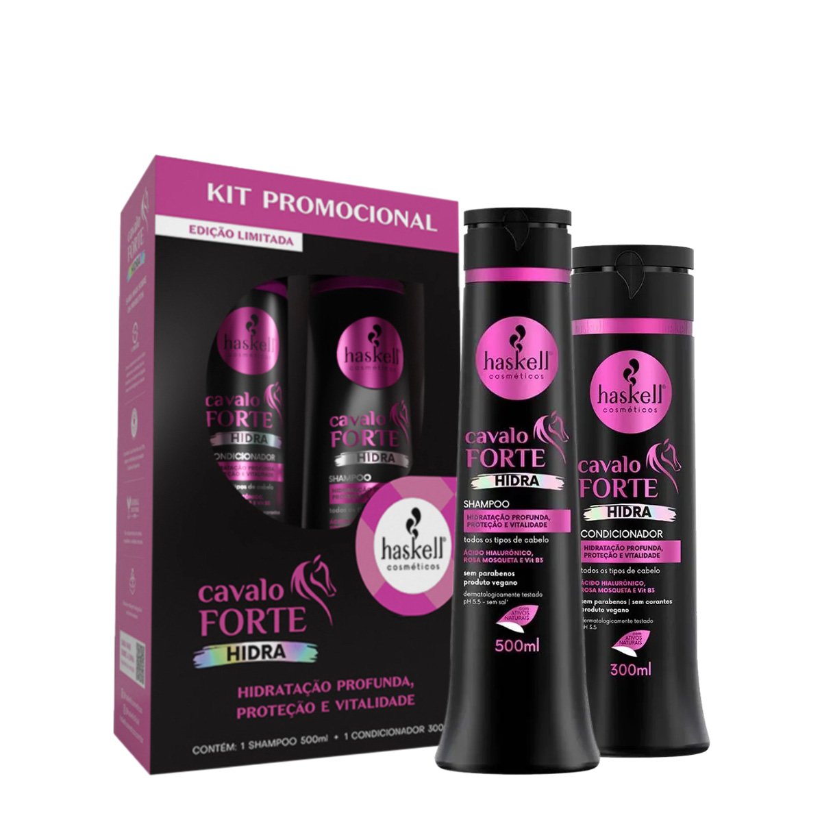 Haskell Kit Cavalo Forte Hidra Shampoo e Condicionador ÚNICO