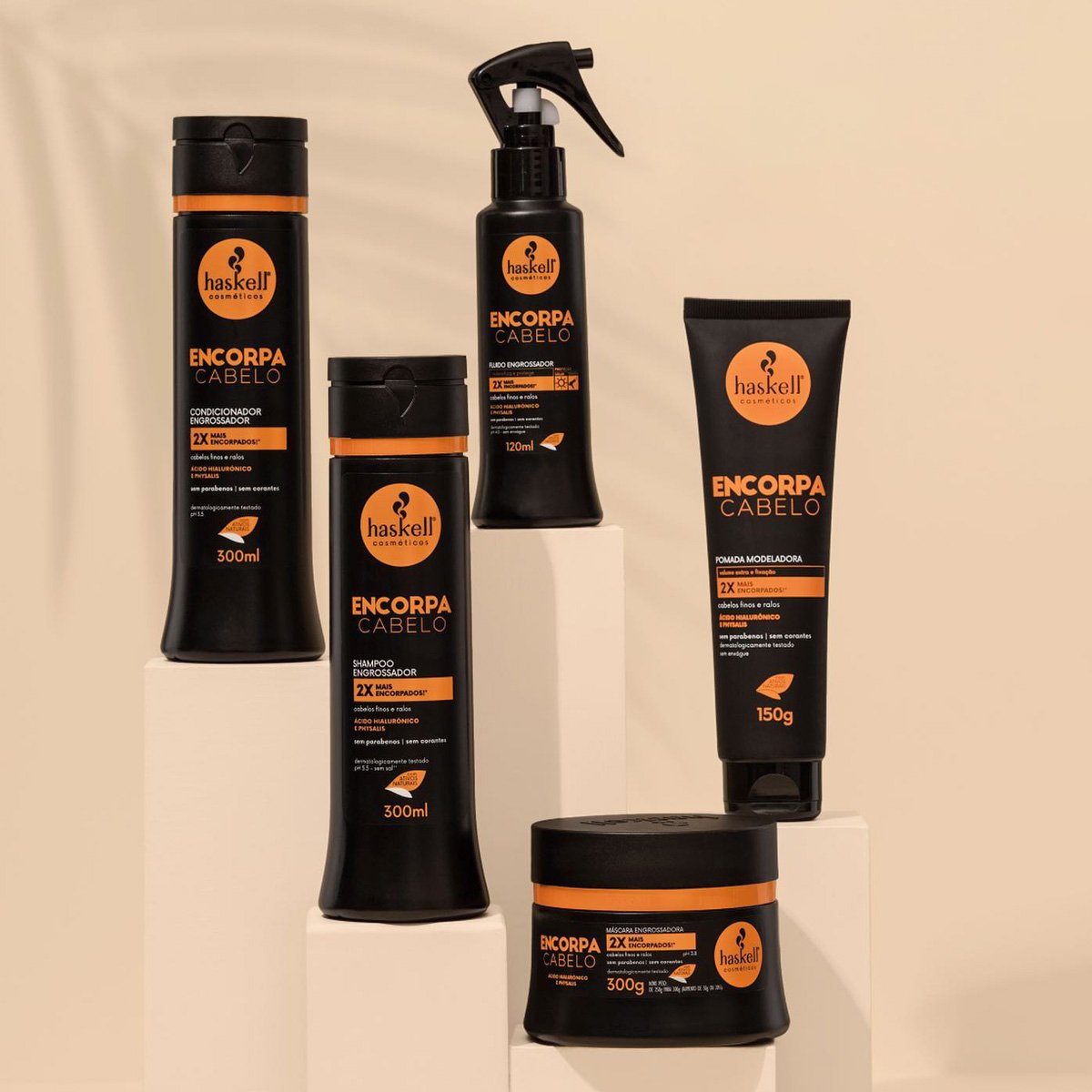 Kit Haskell Encorpa Cabelo Shampoo Condicionador e Lamelar Mascara ...
