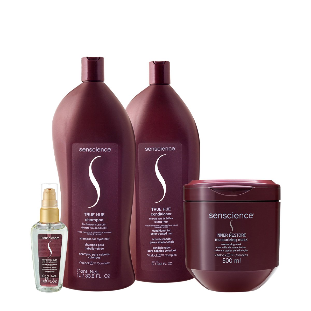 Kit Senscience Violet True Hue Inner Salon Total Oil (4 produtos) ÚNICO