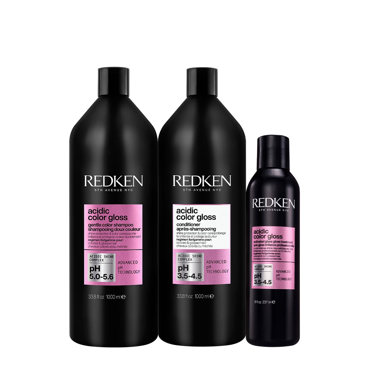 Kit Redken Acidic Color Gloss Rinse Out Duo Tratamento G (3 produtos) ÚNICO