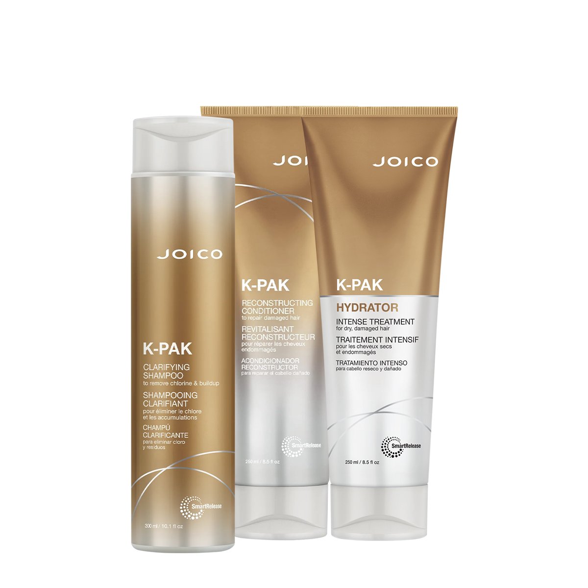 Kit Joico K-PAK Reconstrutor Hydrator Clarifying Home Care (3 produtos ...