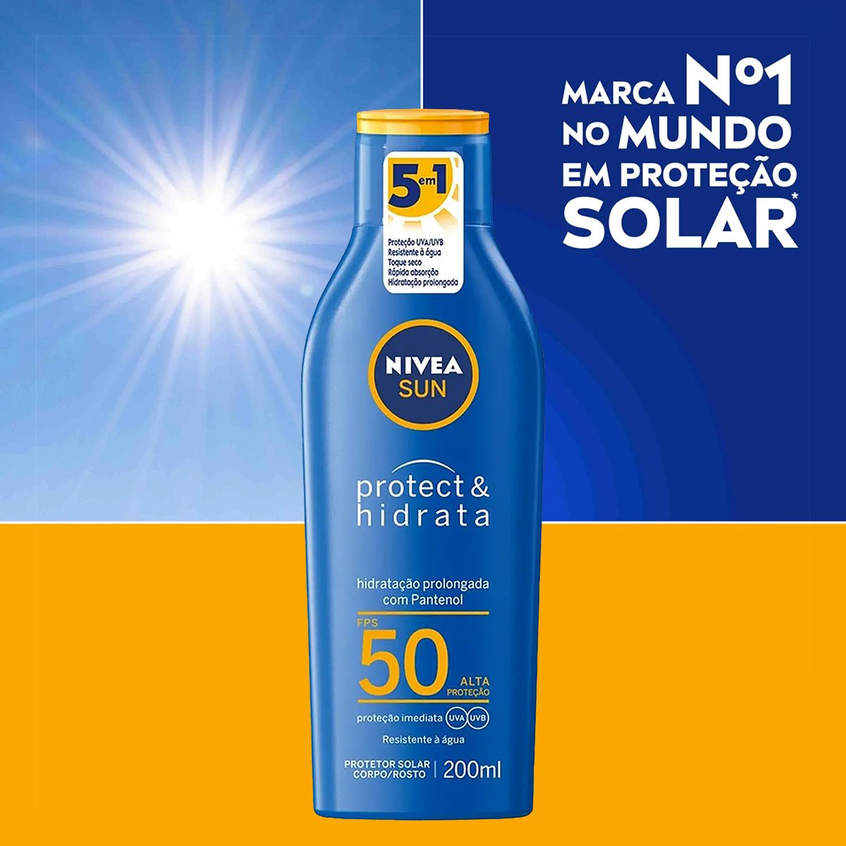 Nivea Sun Protect & Hidrata FPS 50 - Protetor Solar 200ml 200ml