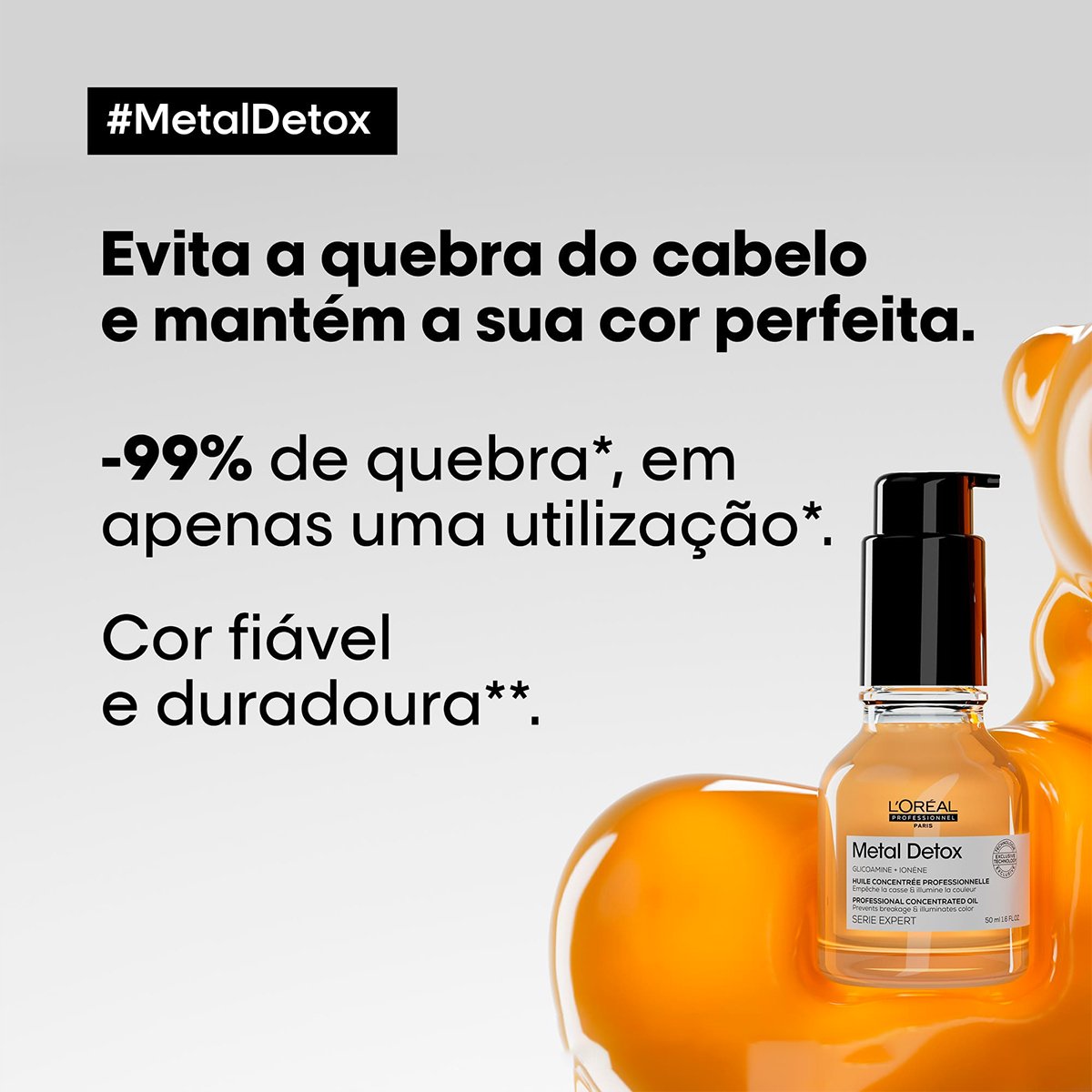 Kit LOreal Professionnel Metal Detox Mascara Oil (2 produtos) ÚNICO
