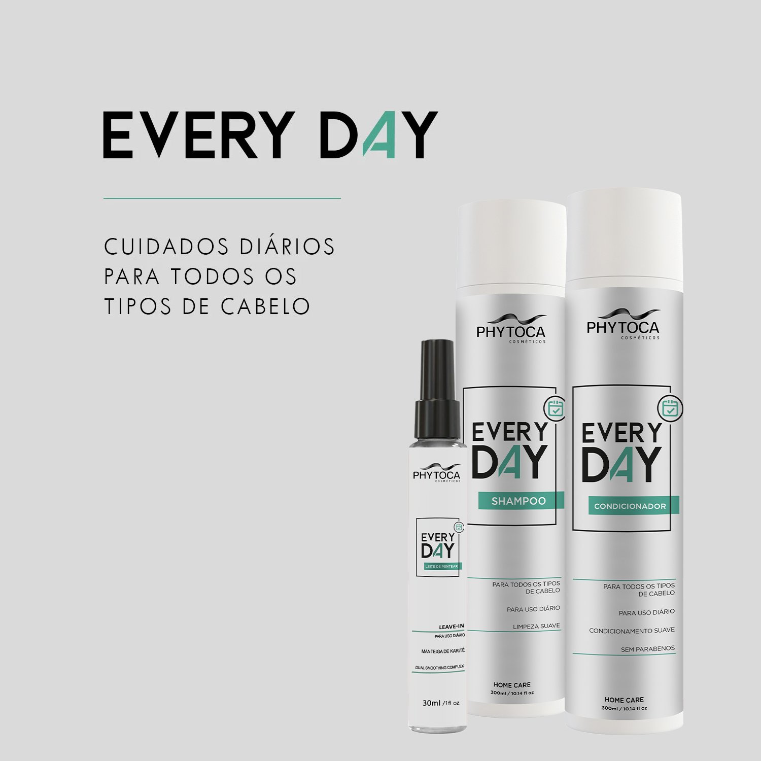 Kit Phytoca Cosmetics Every Day Duo Leave-in (3 produtos) ÚNICO