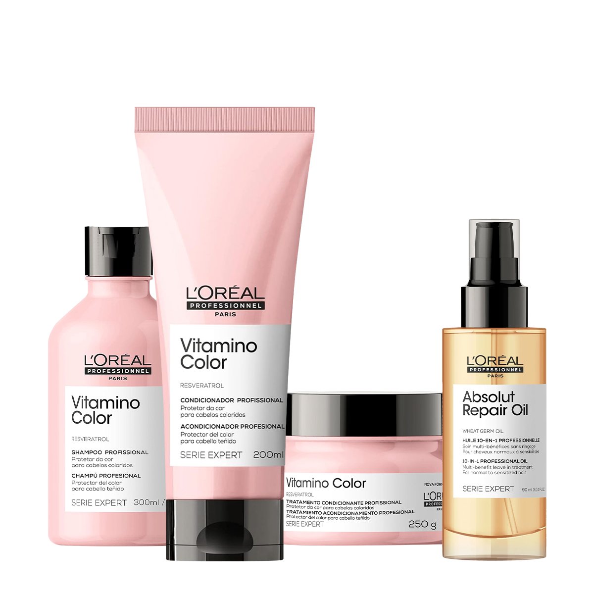 Kit LOreal Professionnel Vitamino Color Home Care 300 Oil (4 produtos ...