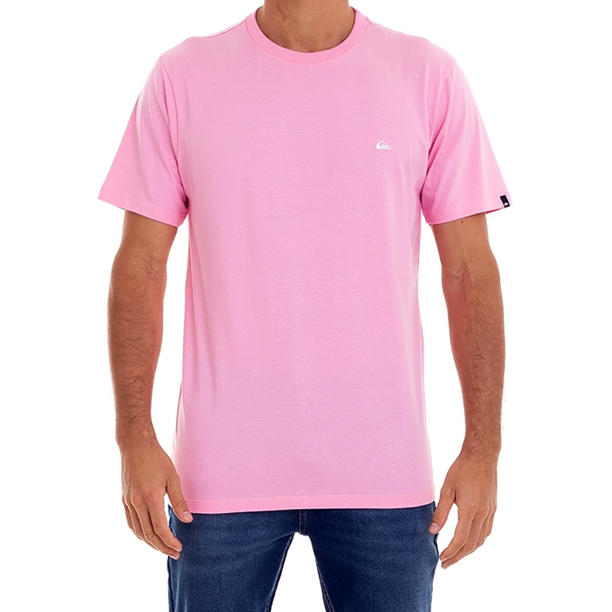 Camiseta Quiksilver Embroidery Masculina - Rosa Claro Rosa