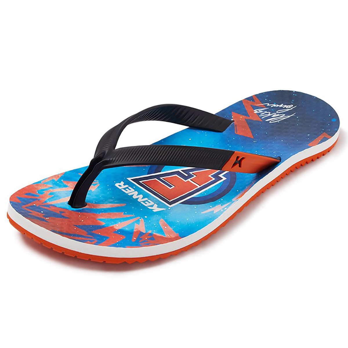 Chinelo Kenner Flakes I Masculino - Branco e Preto Preto