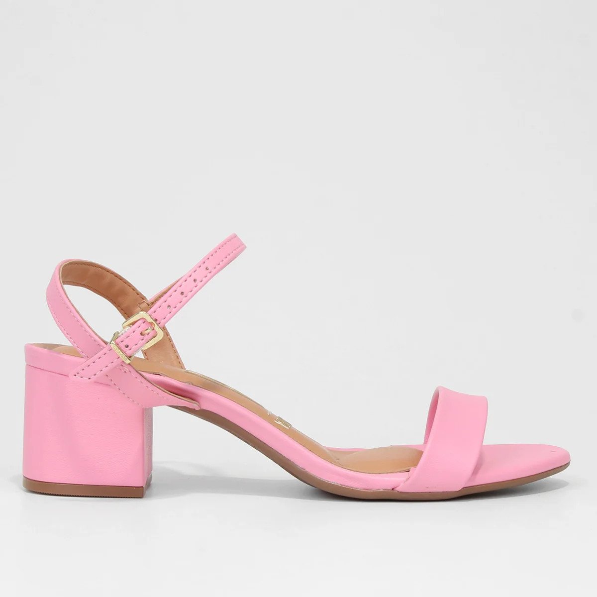 Sandália Vizzano Salto Médio Feminina - Rosa Antigo Rosa