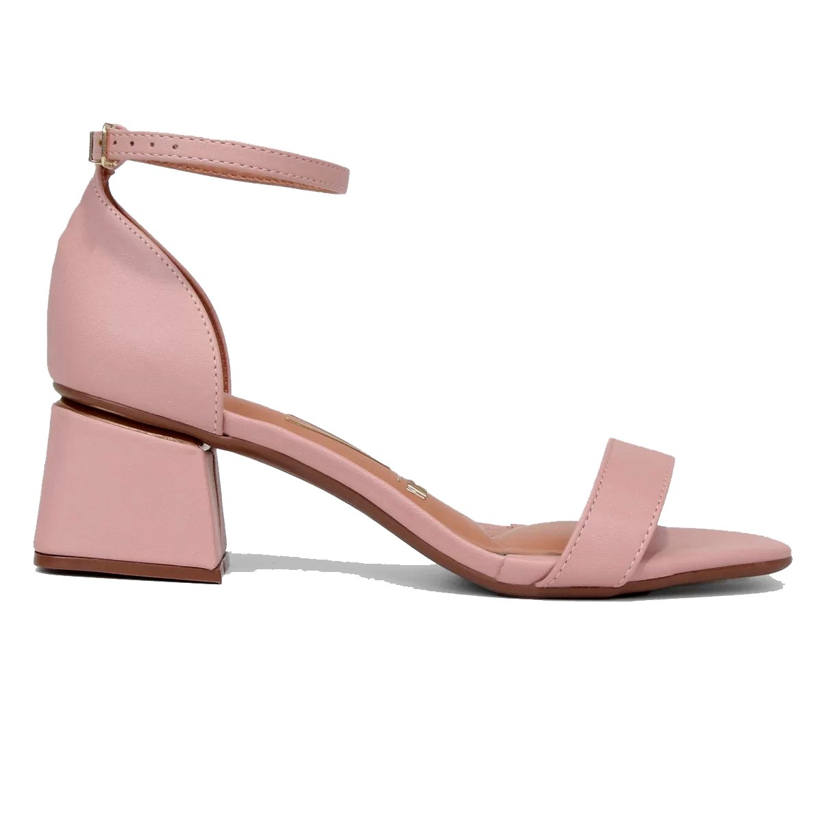 Sandália Vizzano Salto Bloco Feminina - Rosa Claro Rosa