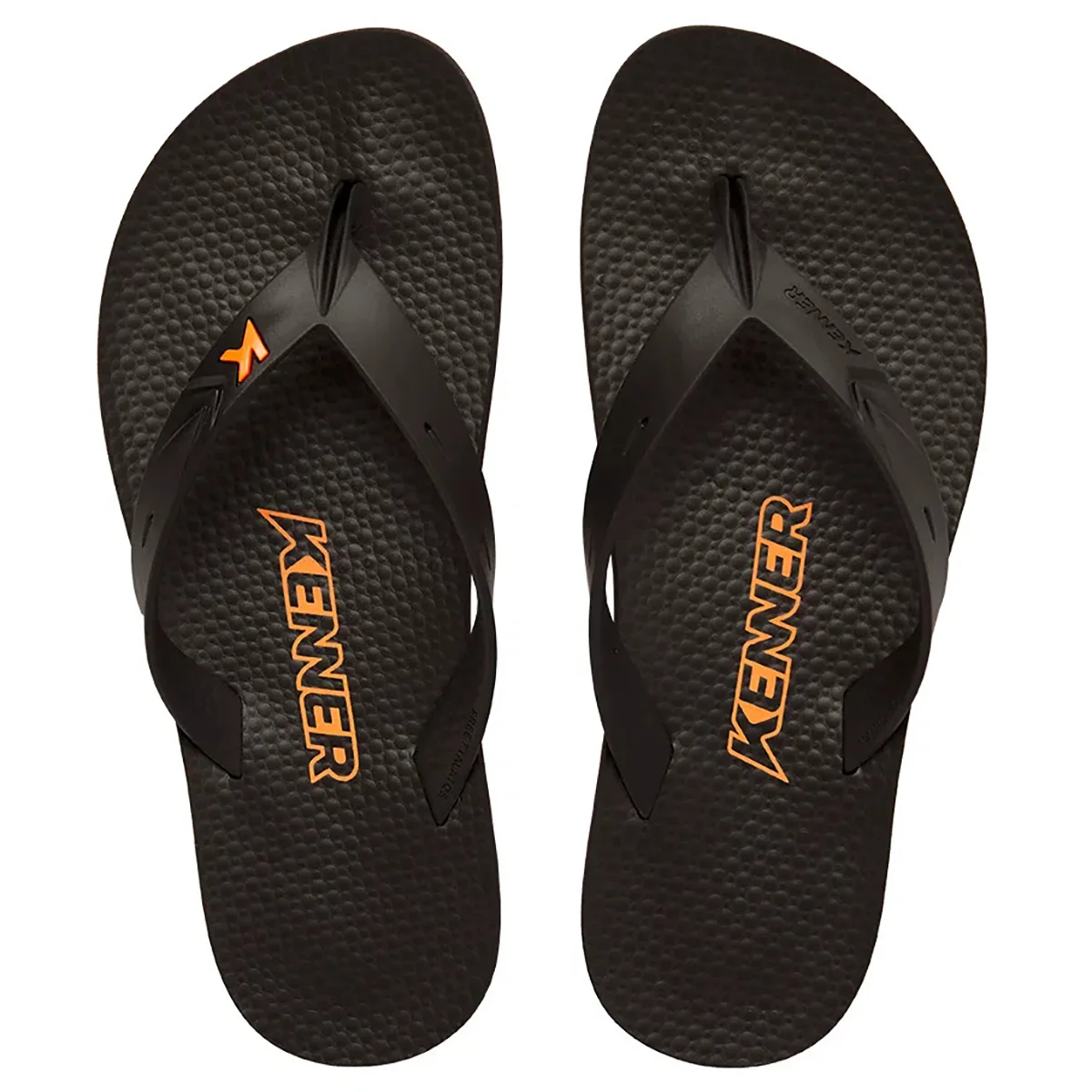 Chinelo Kenner New Summer Masculino - Preto e Laranja Preto