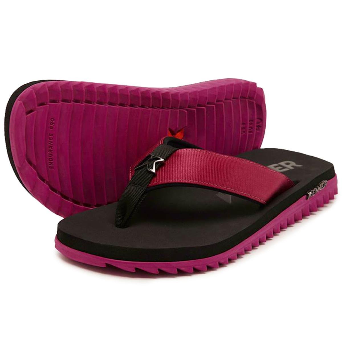 Sandália Kenner Kivah Masculina - Preto e Rosa Preto/Rosa