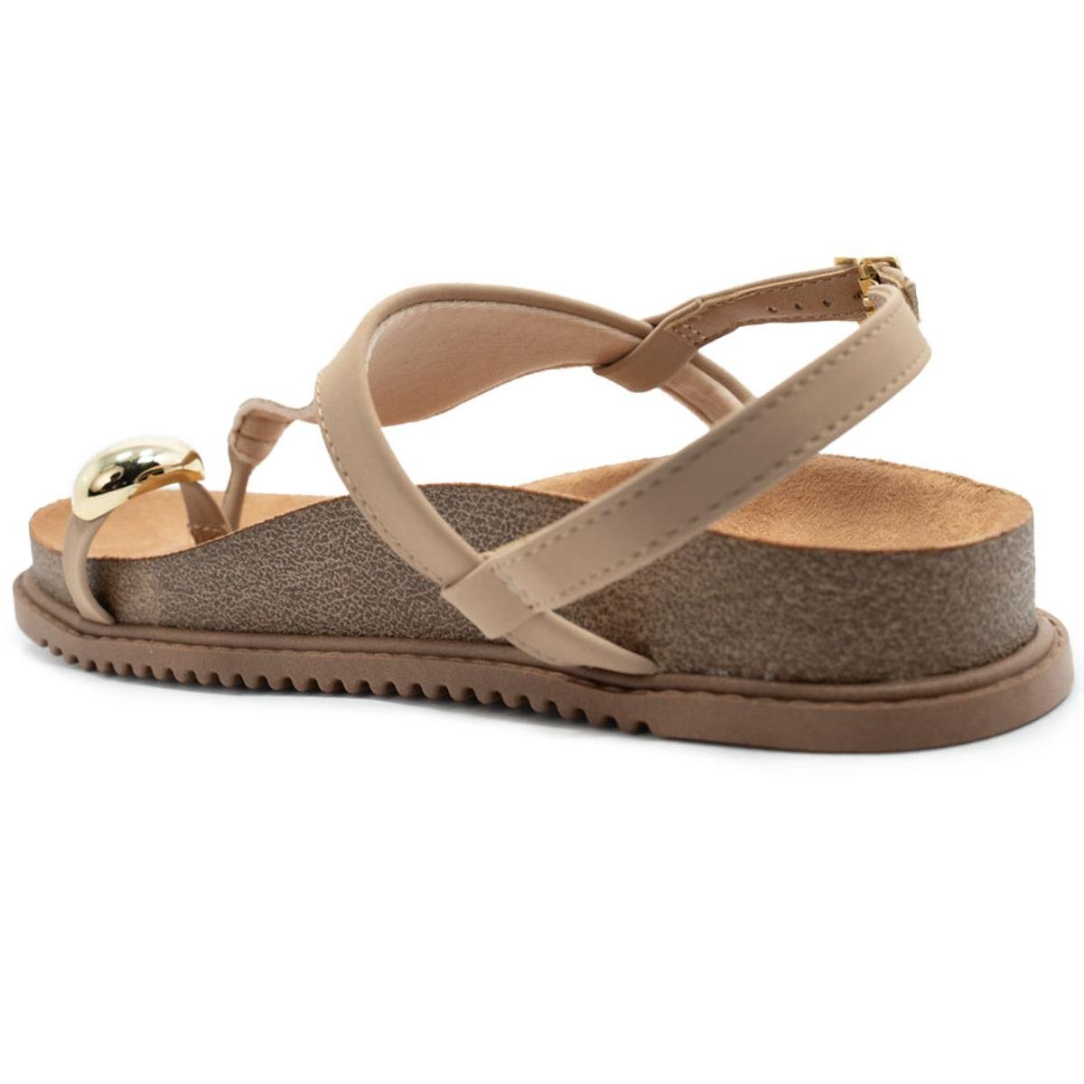 Papete Beira Rio Detalhe Feminina - Bege Bege