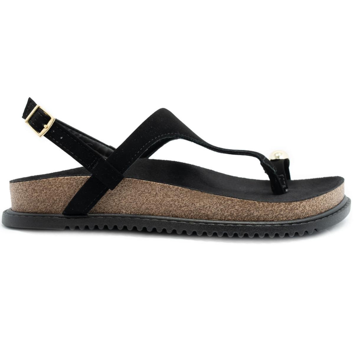 Papete Beira Rio Detalhe Feminina - Preto Preto