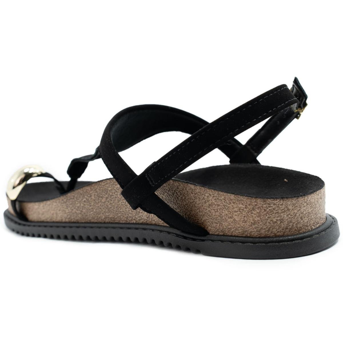 Papete Beira Rio Detalhe Feminina - Preto Preto