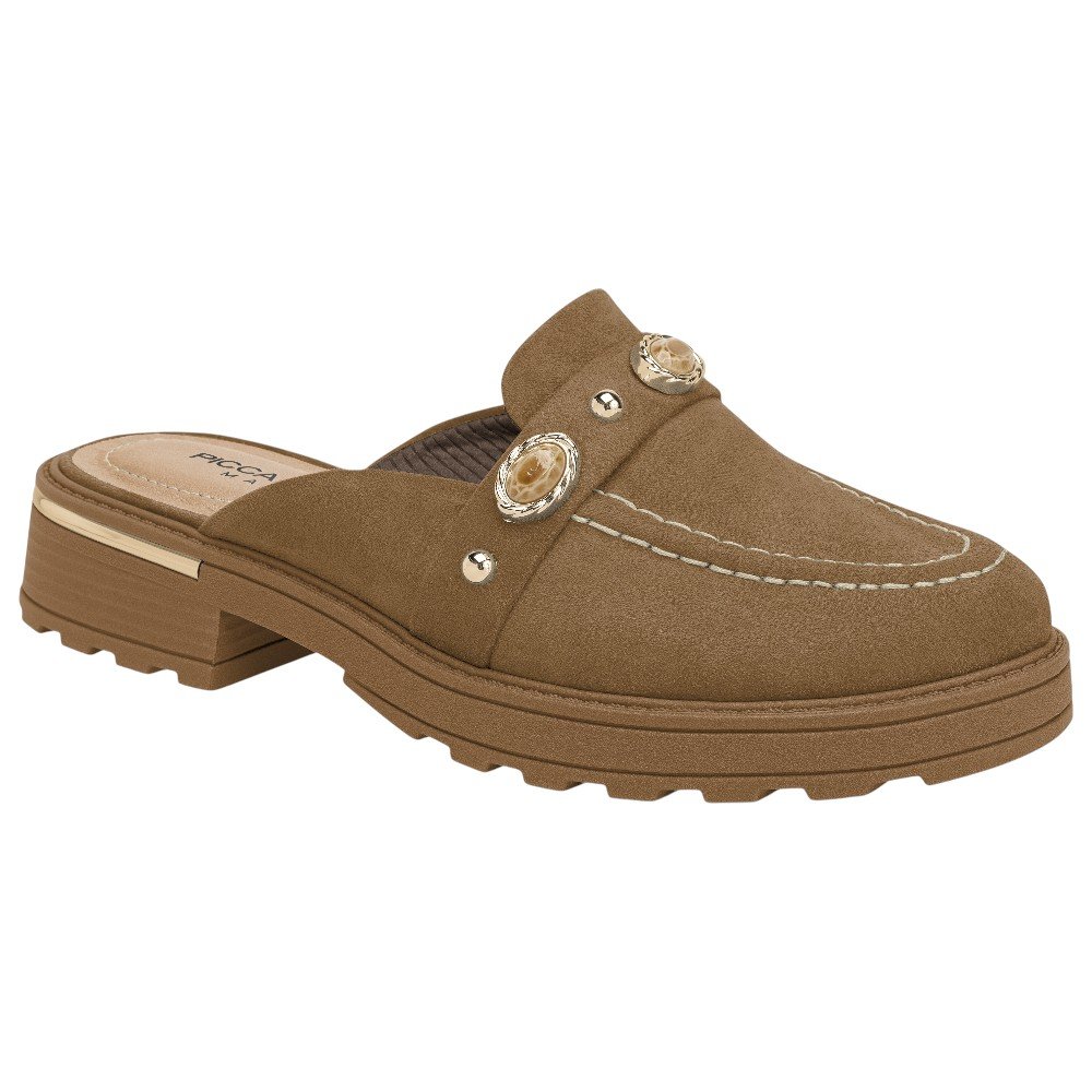 Mule Piccadilly Maxi 735041 Feminino - Mascavo Marrom