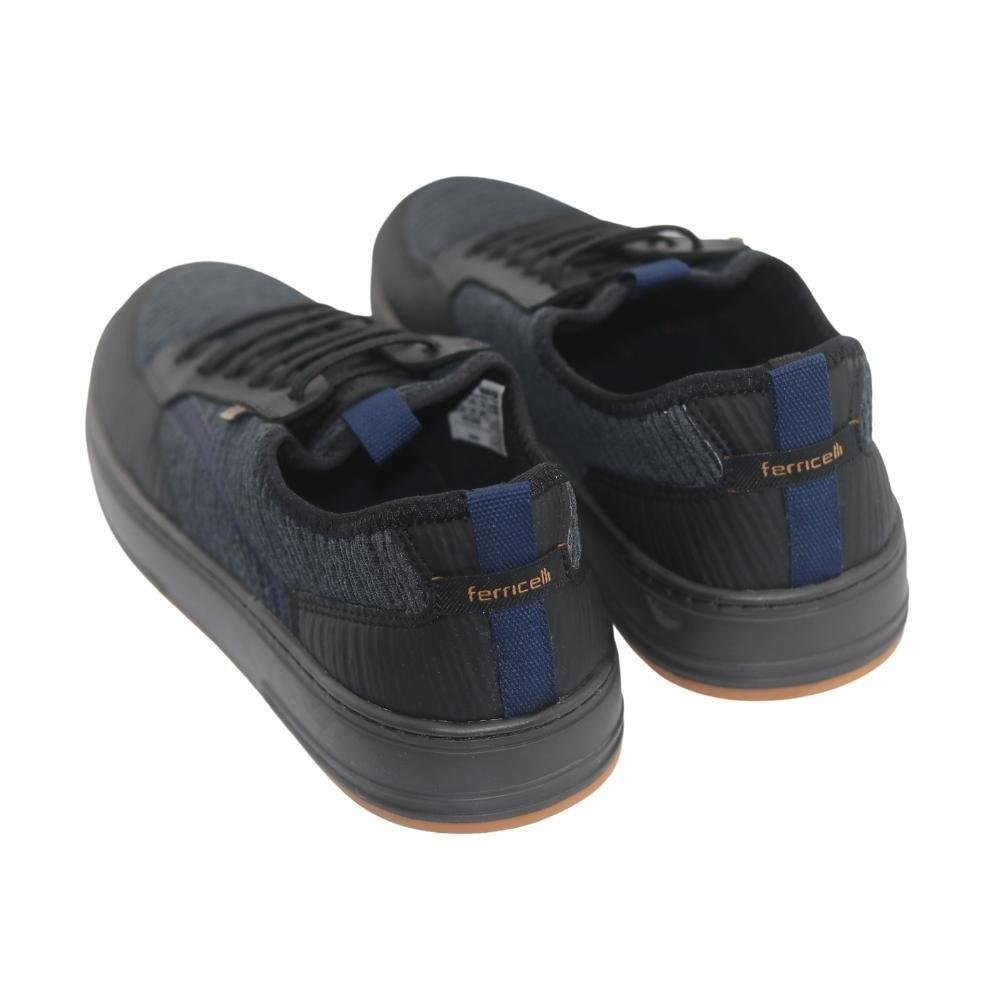 Sapatênis Ferricelli Casual Solado Escuro Preto