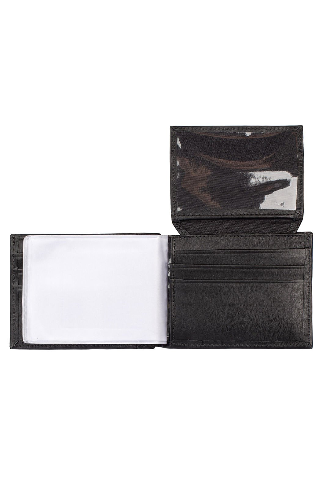 Carteira masculina de couro italiano Tyler Preto