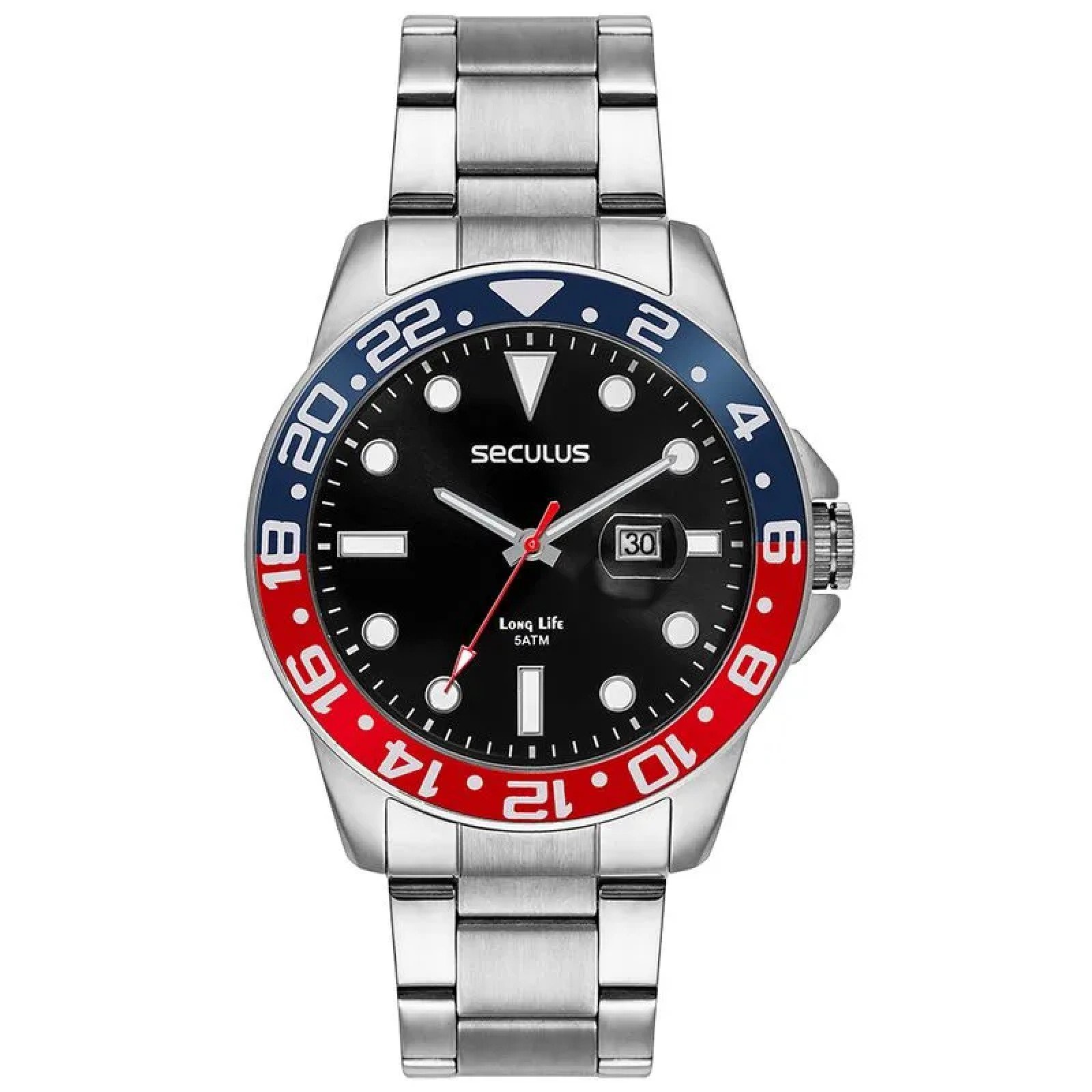 Relógio Seculus Masculino 44210G0SVNA1 Prata Prata