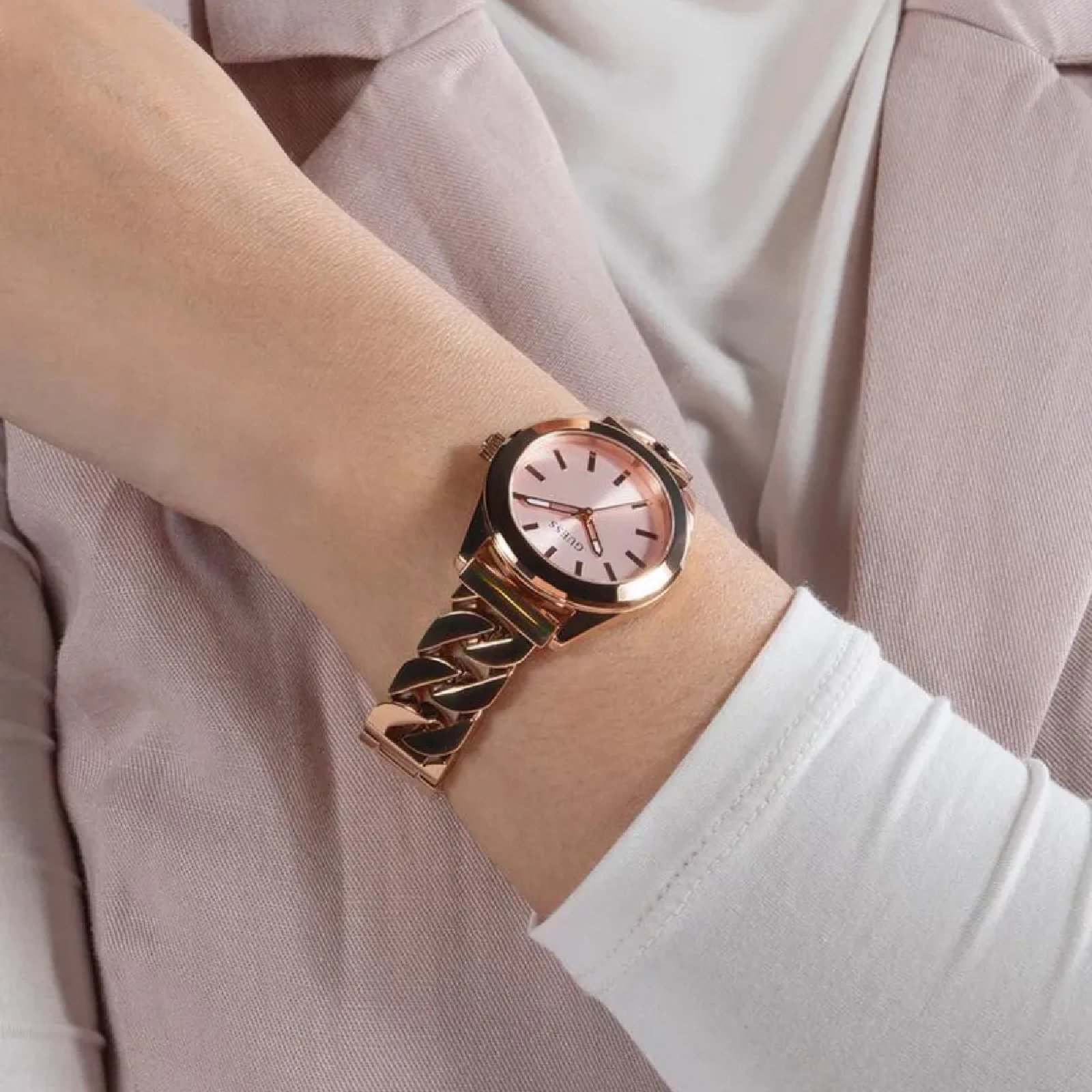 Relógio Guess Feminino Ladies Tone GW0653L2 Rose Dourado