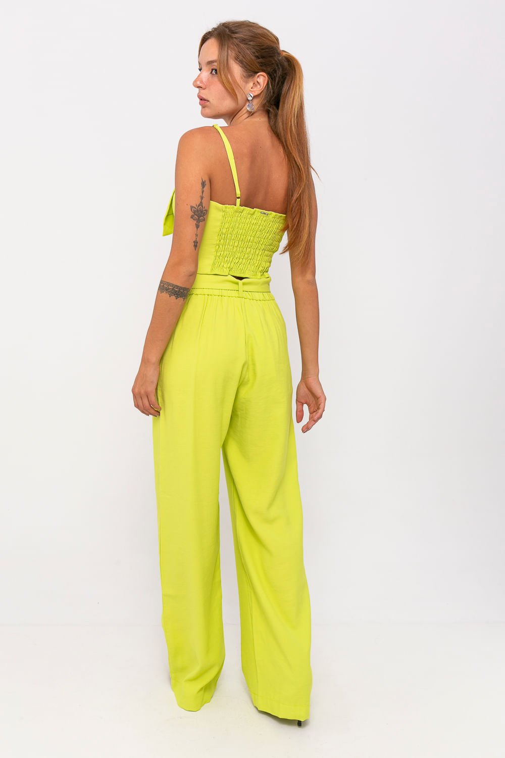 Top Cropped Laço Fanny Smk Verde Claro Verde