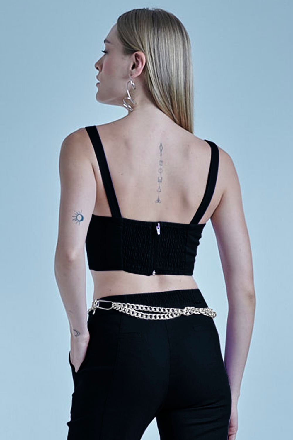 Top Cropped Smk Preto Preto