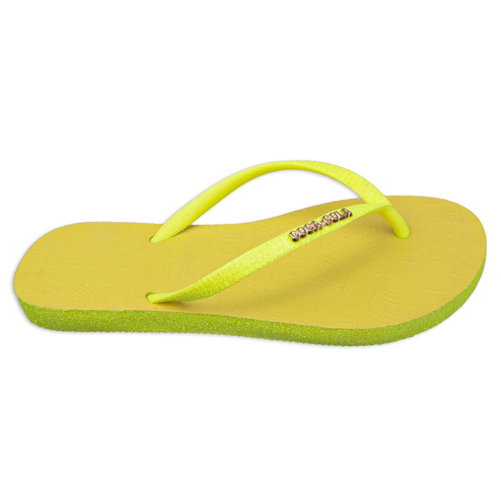 Chinelo Coca-Cola Shoes Coca Cola Shine Sandal Feminino Amarelo