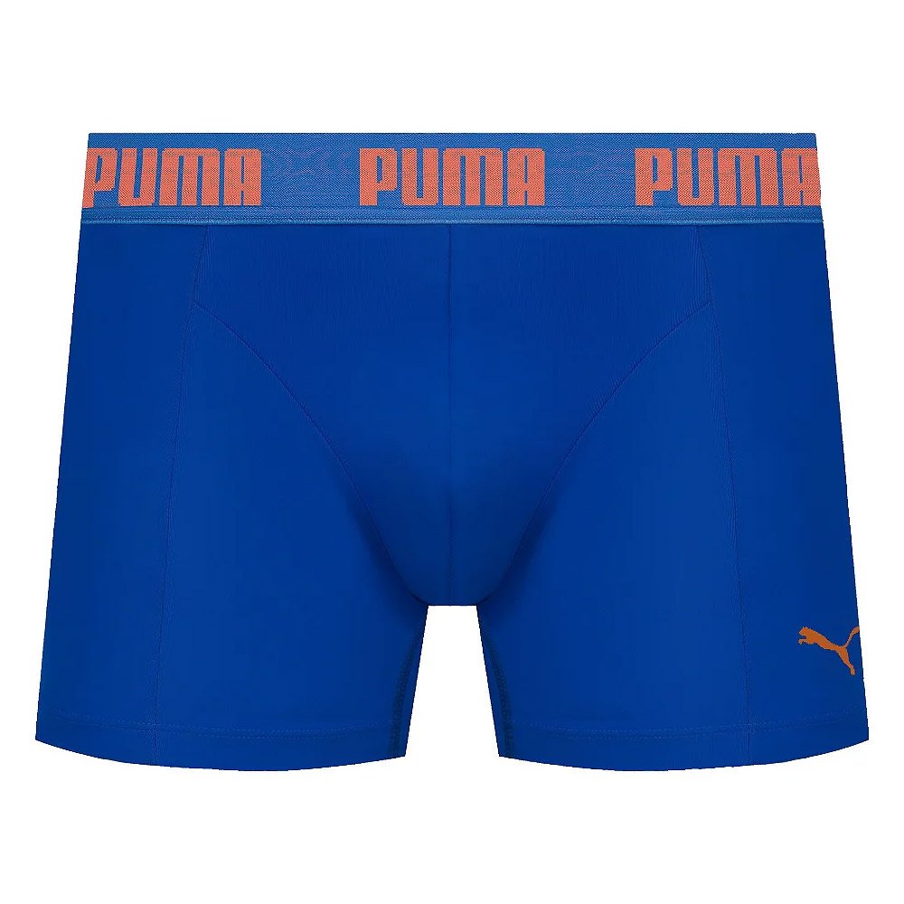 Cueca Boxer Puma Microfibra Azul Azul