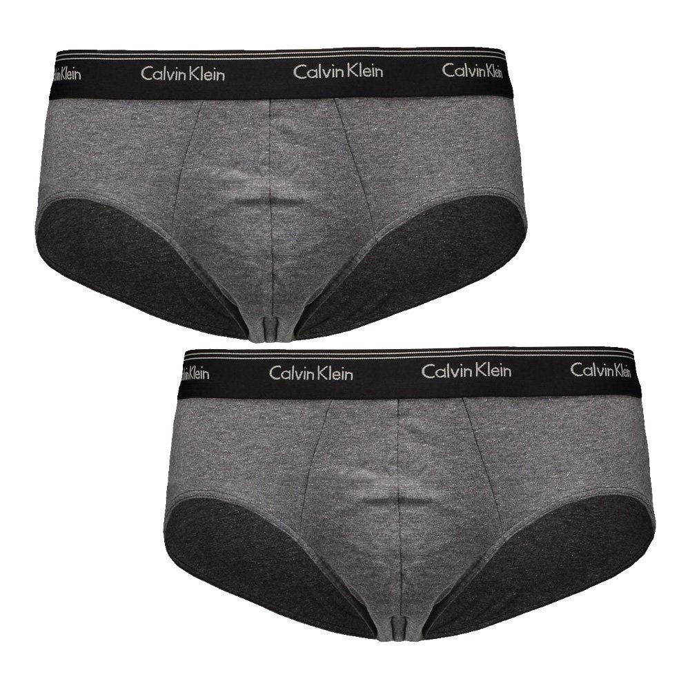 Kit 2 Cuecas Calvin Klein Brief Cotton Cinza