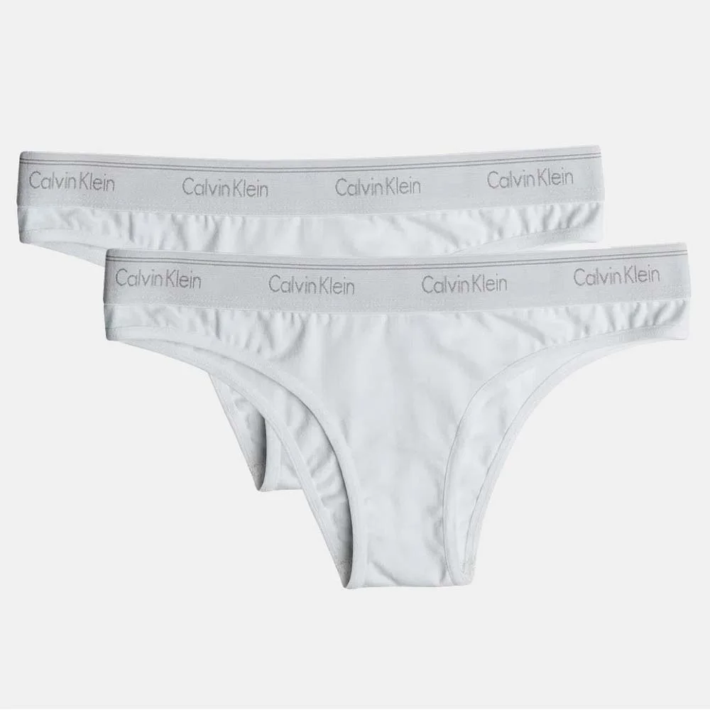 Kit 2 Calcinhas Calvin Klein Tanga Cotton Multicores
