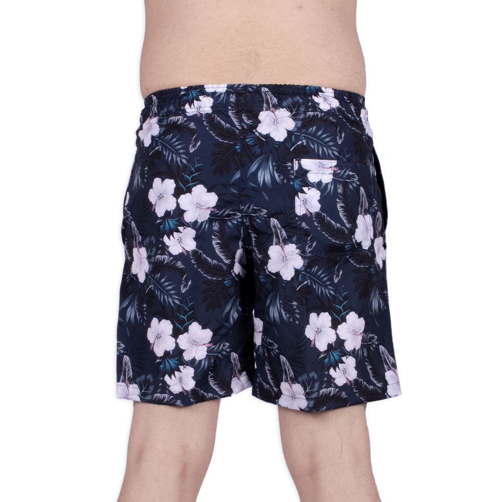 Short Praia Mash Hibisco Preto