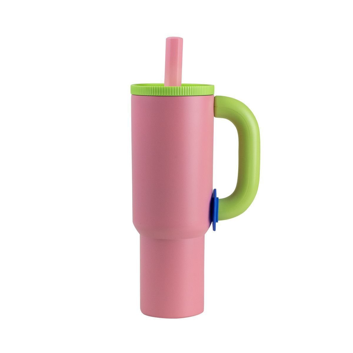 Copo Térmico Com Alça Rosa e Verde Rosa/Verde