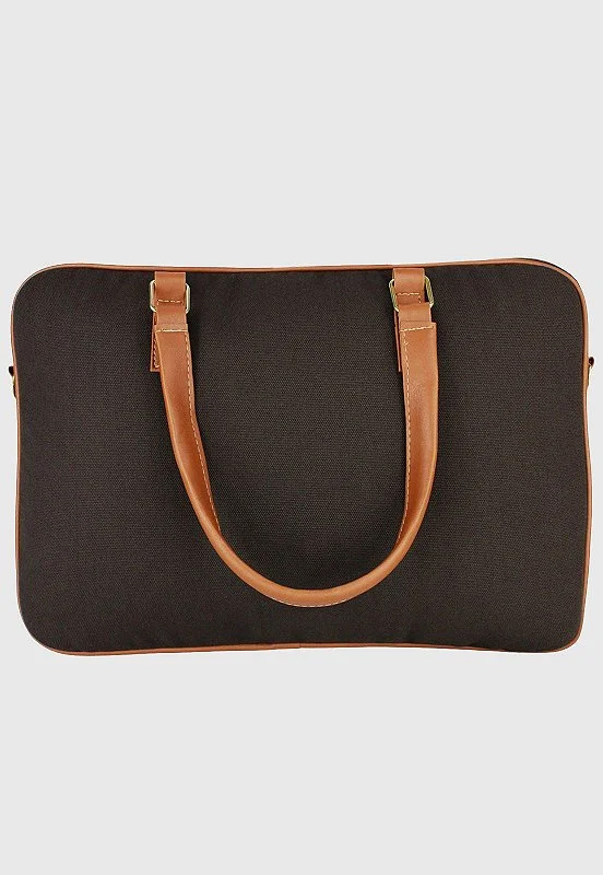 Lennas Pasta Maleta de Mao e Bolsa Transversal Para Notebook Marrom ...
