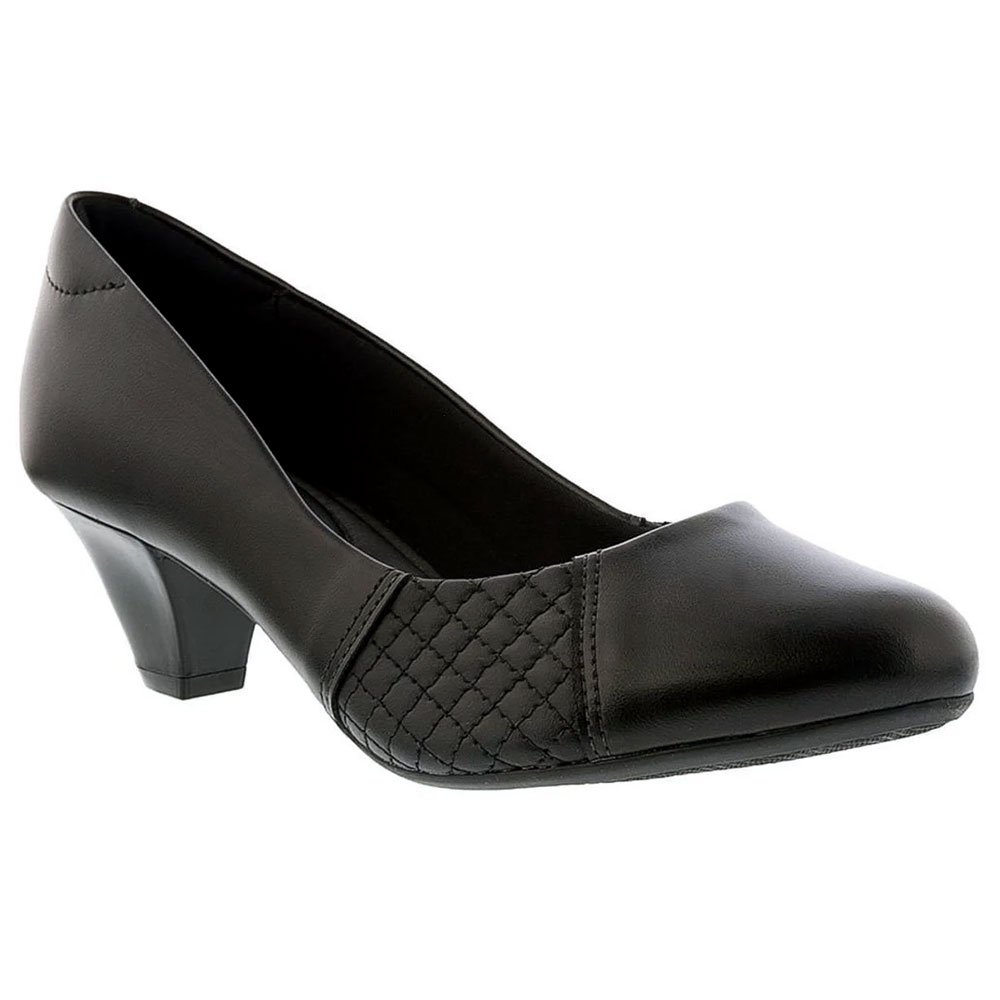 Sapato Social Feminino Ultraconforto Matelassê Napa Preto Modare 7005. ...